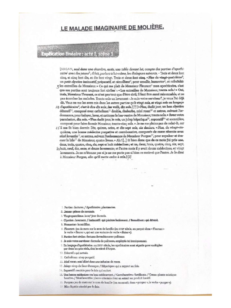 LE MALADE IMAGINAIRE DE MOLIÈRE. - Compressed | PDF