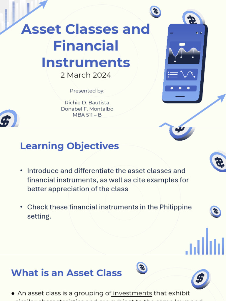 Presentation Asset Classes and Financial Instruments - MBA 511B | PDF ...