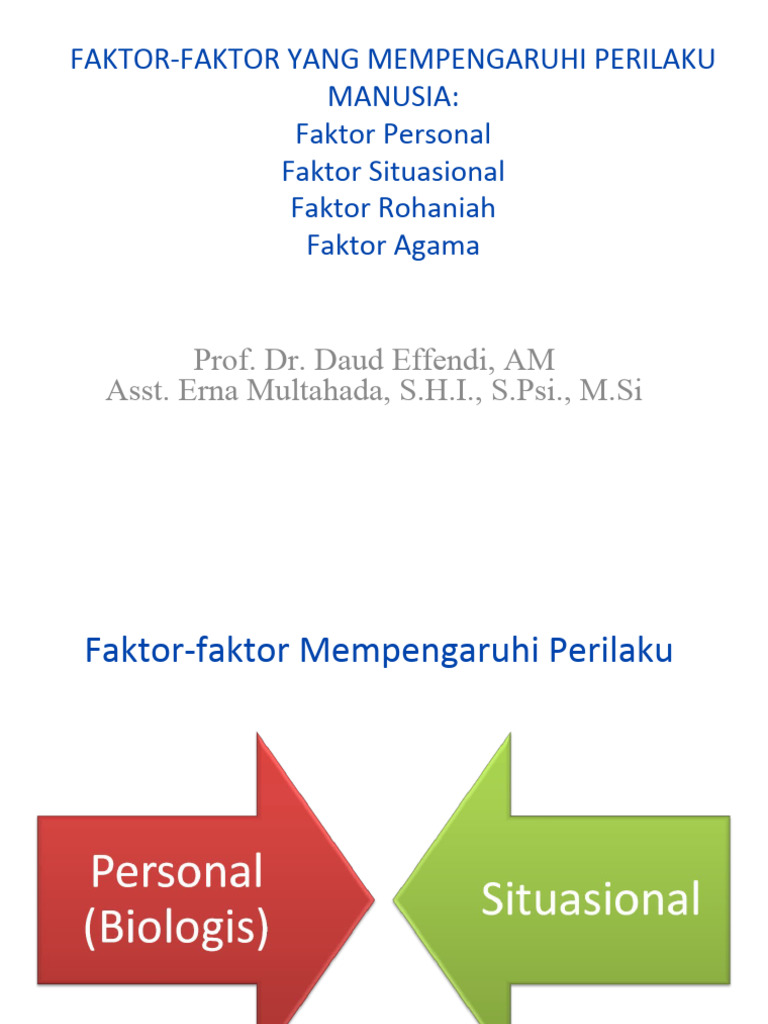 Presentation 3 Faktor-Faktor Yg Mempengaruhi PL Manusia | PDF