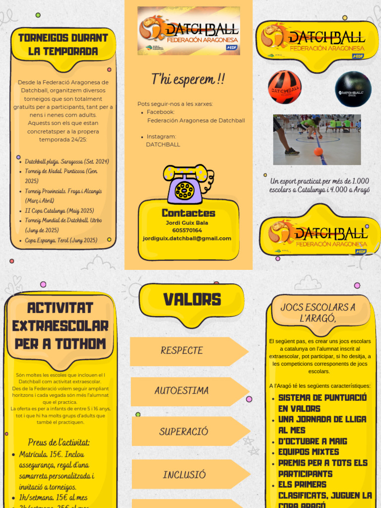 Tríptic Datchball Catalunya | PDF