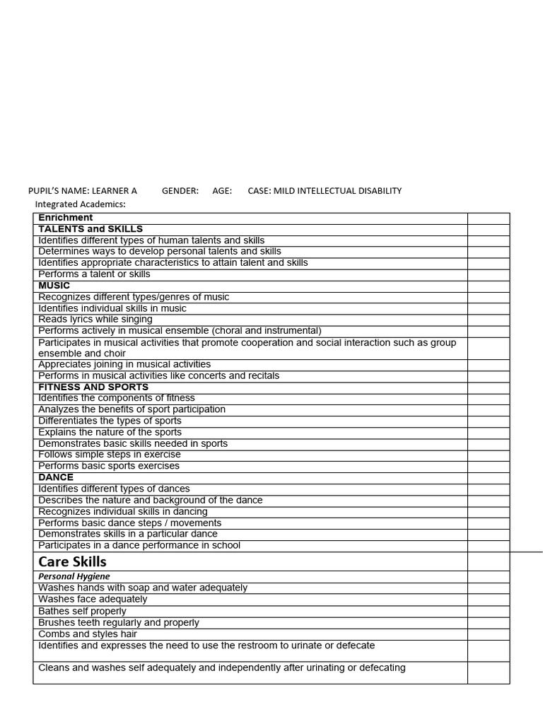 Integrated Checklist | PDF | Numbers | Word