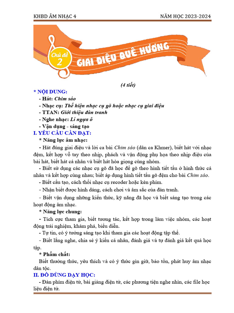 KHBD Âm NH C 4 CĐ2 | PDF