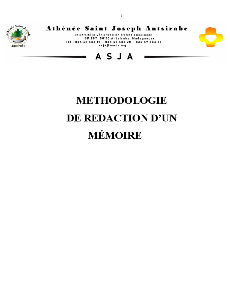 Méthodologie de Rédaction de Mémoire | PDF | Livres | Échantillonnage ...