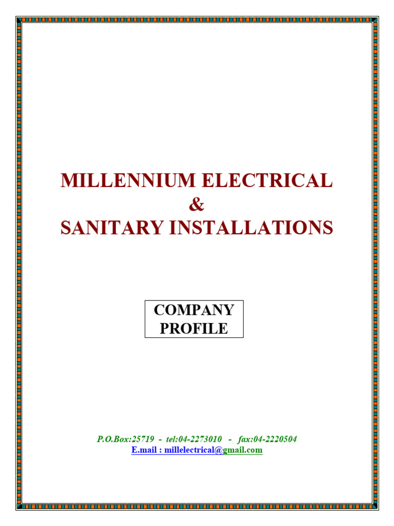 Millennium Electrical & Sanitary Profile | PDF | Dubai | United Arab ...