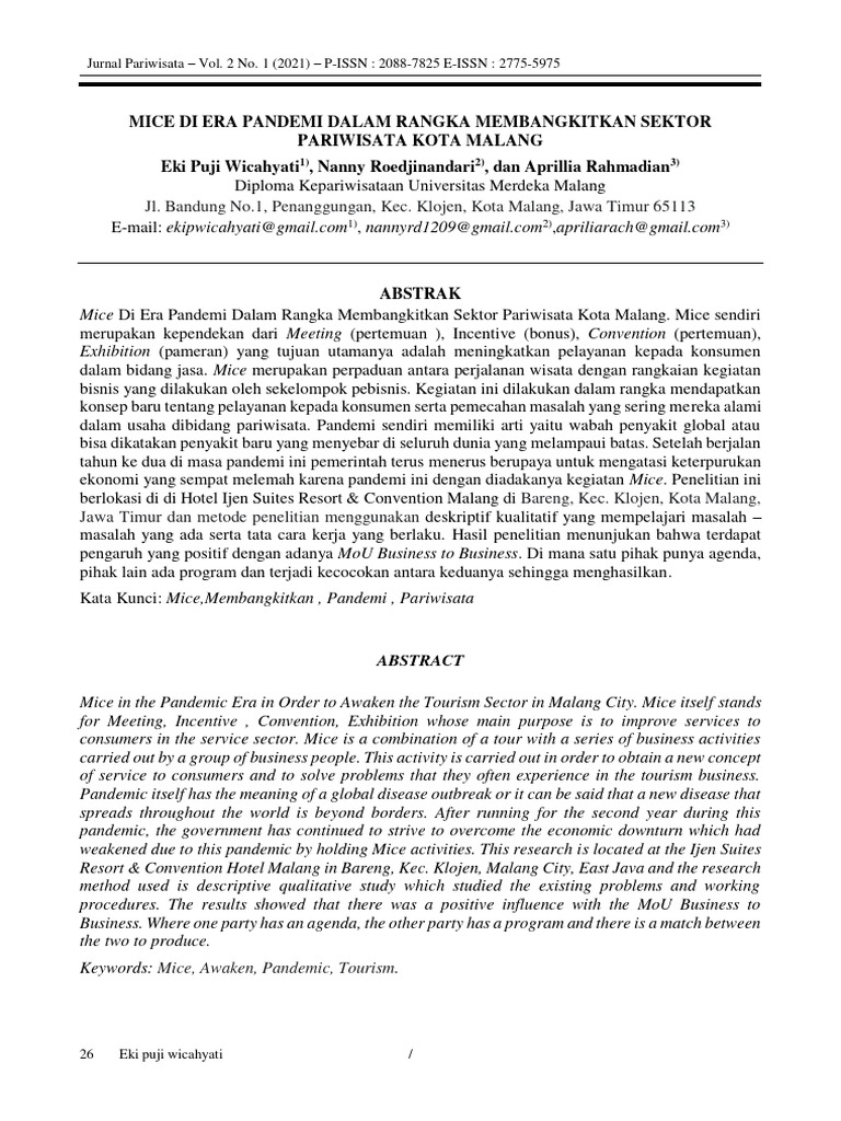 Template Full Paper-Jurnal Pariwisata STIPAR Tamalatea - Eki1 | PDF