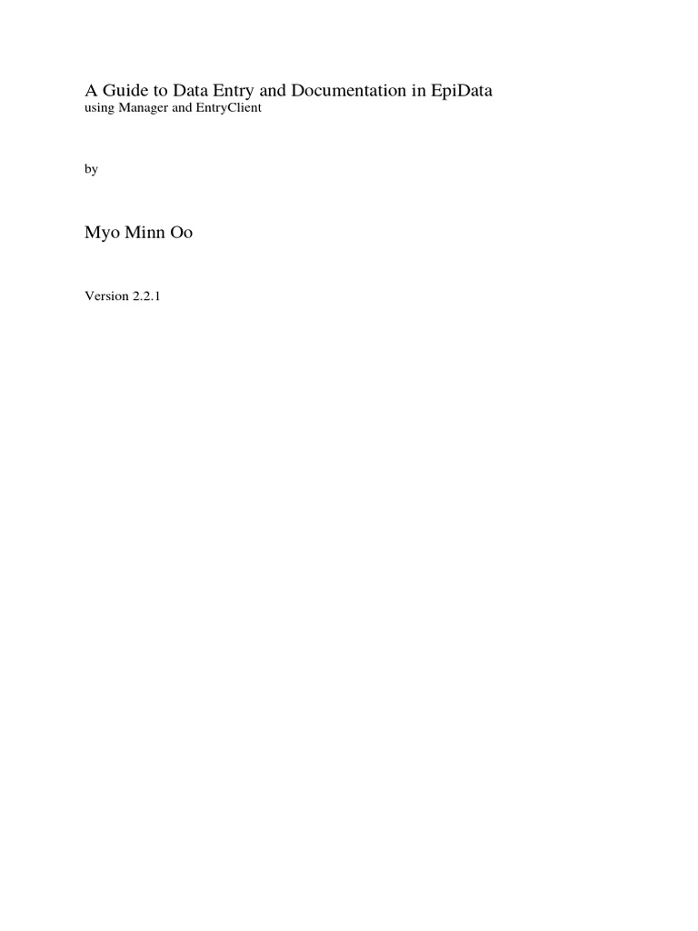 Epi Manual v2.2.1 | PDF | Data Type | Computing