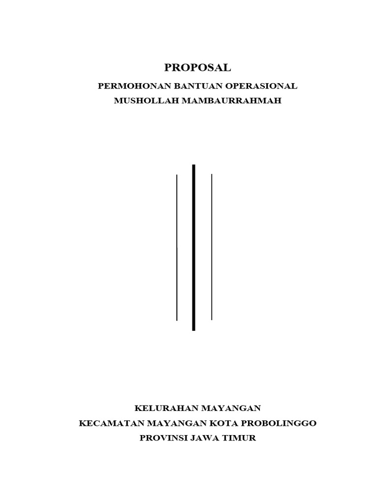 Permohonan Bantuan Mushollah Mambaurrahmah | PDF
