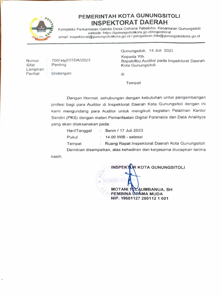 Undangan PKS DFDA | PDF