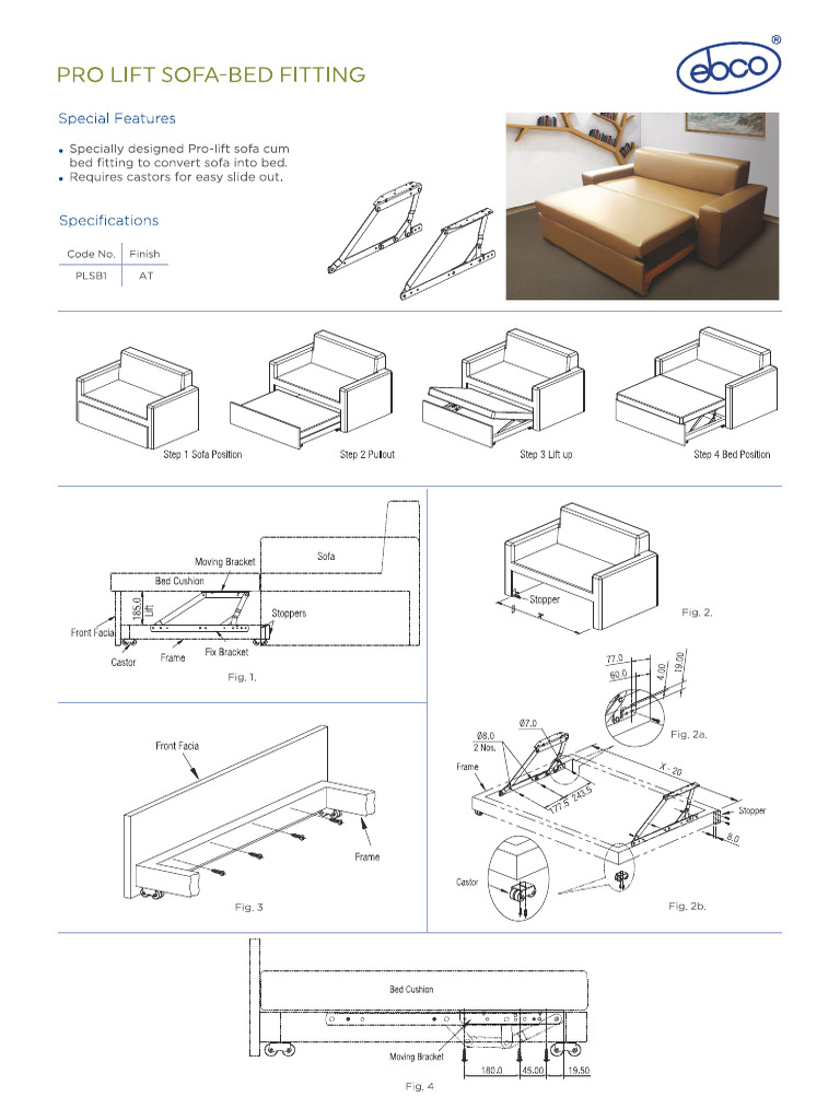 Prolift Sofa Bed Fittings | PDF