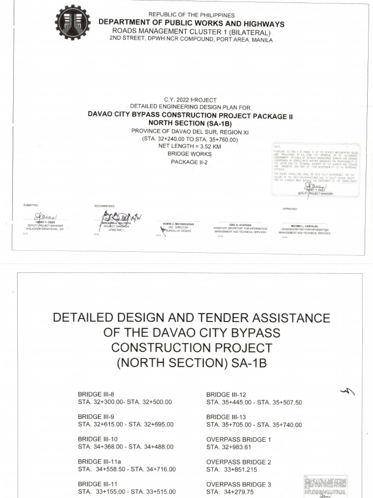 DED Plan For Package II North Section - Part1 | PDF