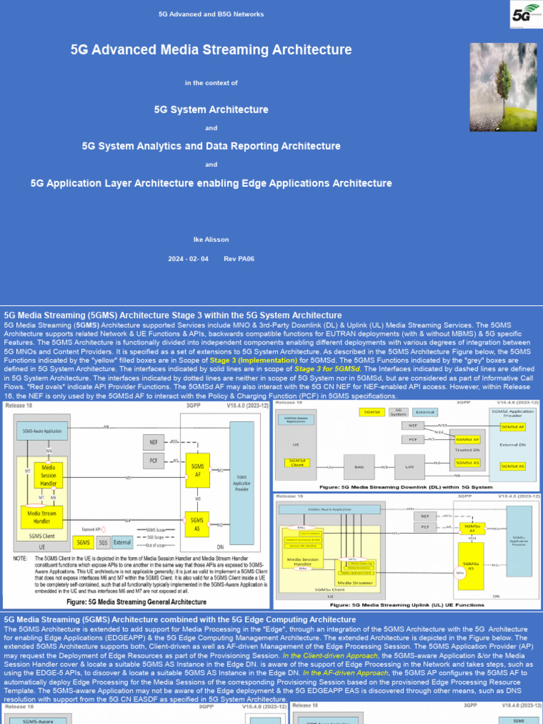 5G System Architecture | PDF | Artificial Intelligence | Intelligence (AI) & Semantics