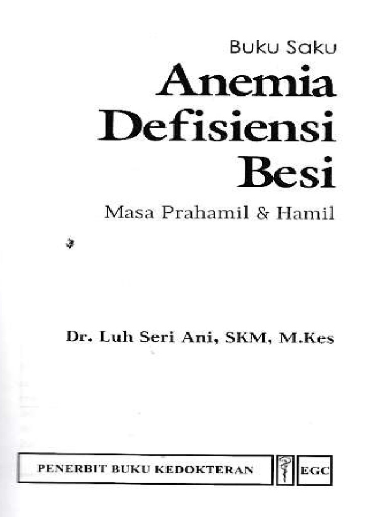 Buku Saku Anemia Defisiensi Besi Masa Prahamil & Hamil | PDF | Kajian ...