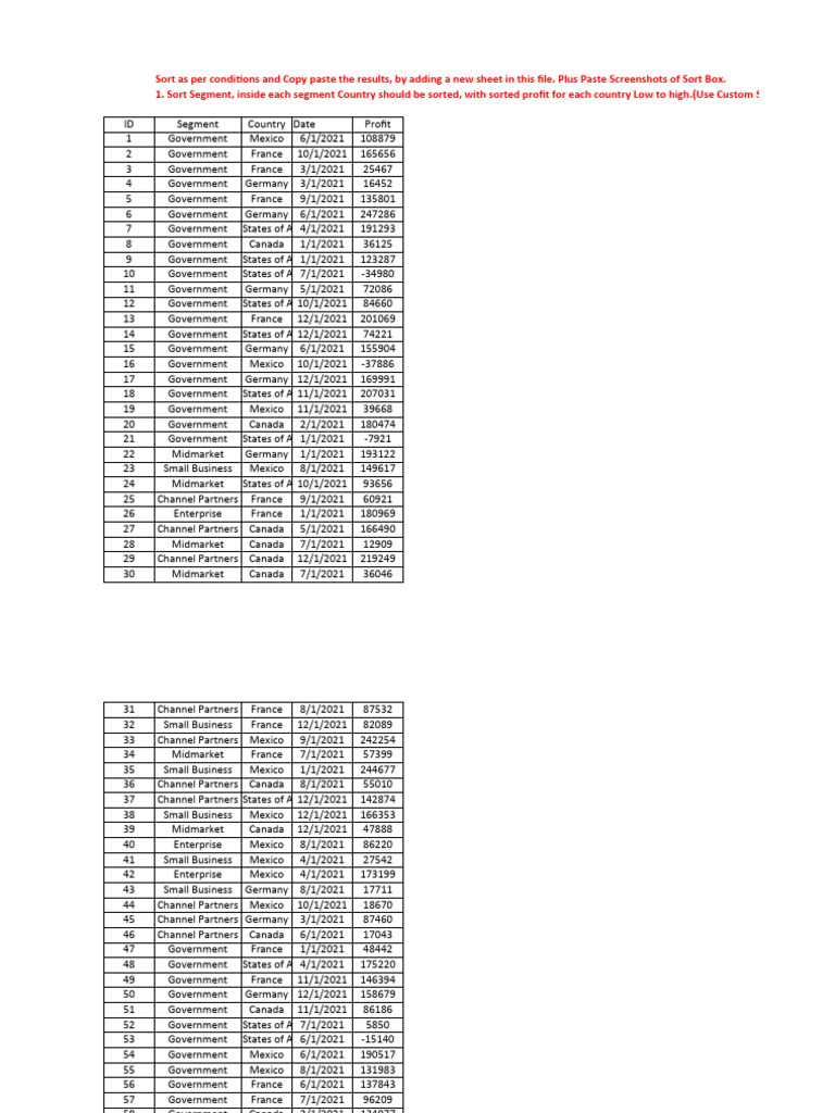 Q5. Sort and Filtering | PDF | Computing