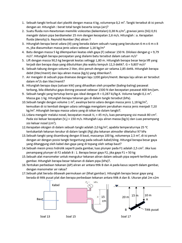 Soal Mekflu UTS | PDF