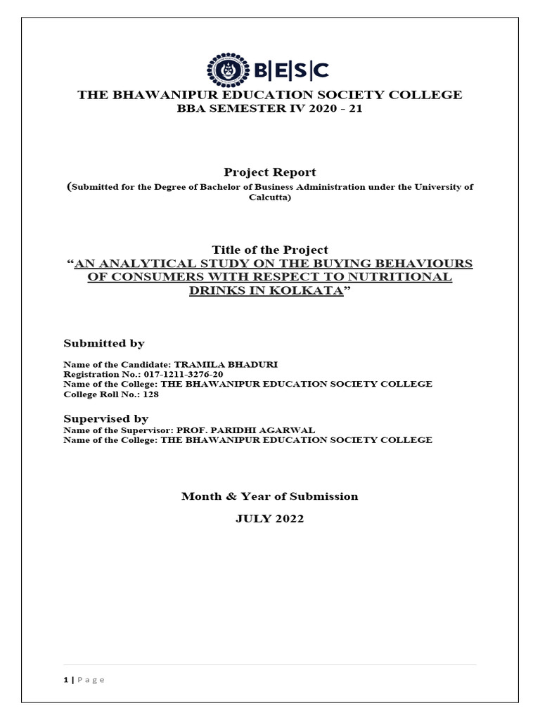 Research Project | PDF | Survey Methodology | Nutrition