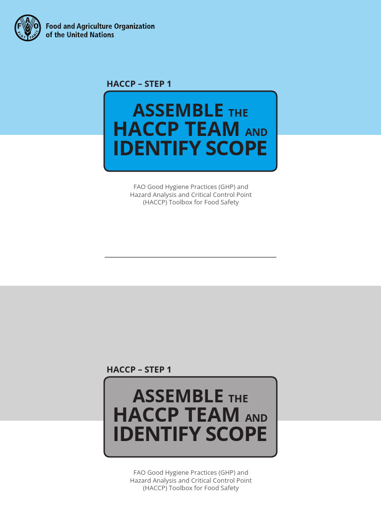 Assemble The HACCP Team and Identify Scope | PDF | Hazard Analysis And ...