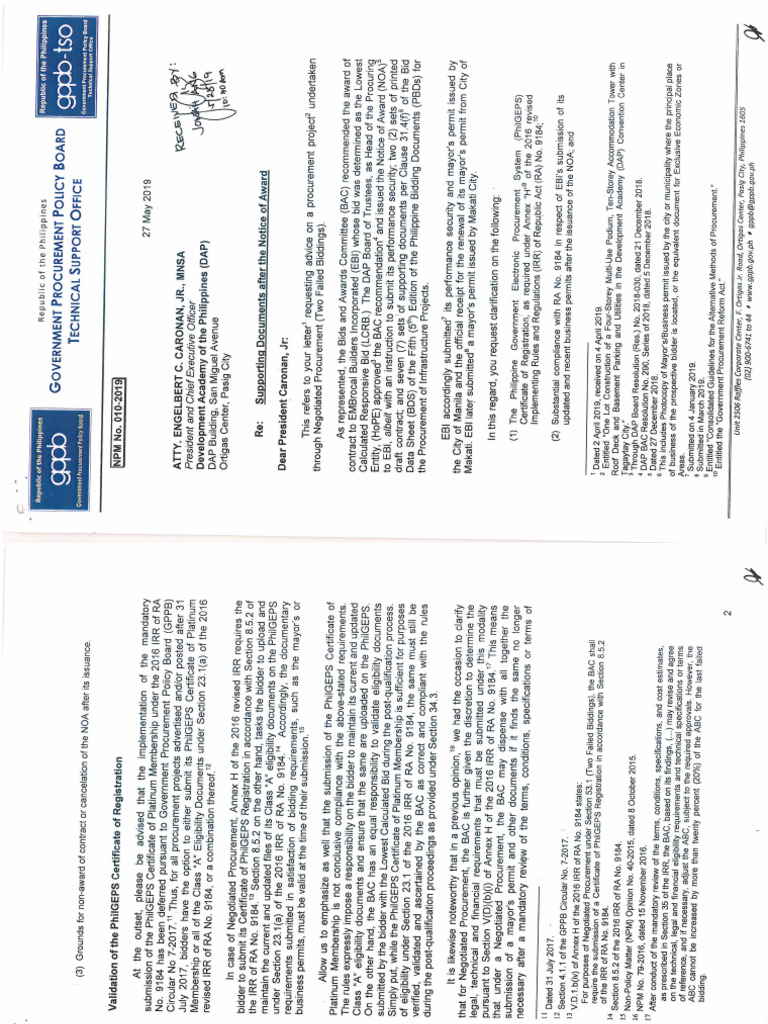 NPM No. 010 2019 | PDF