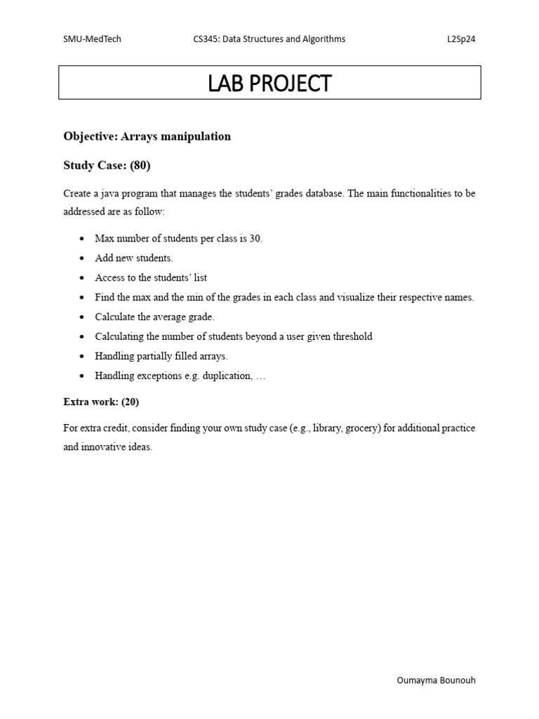 LAB Project | PDF | Computers