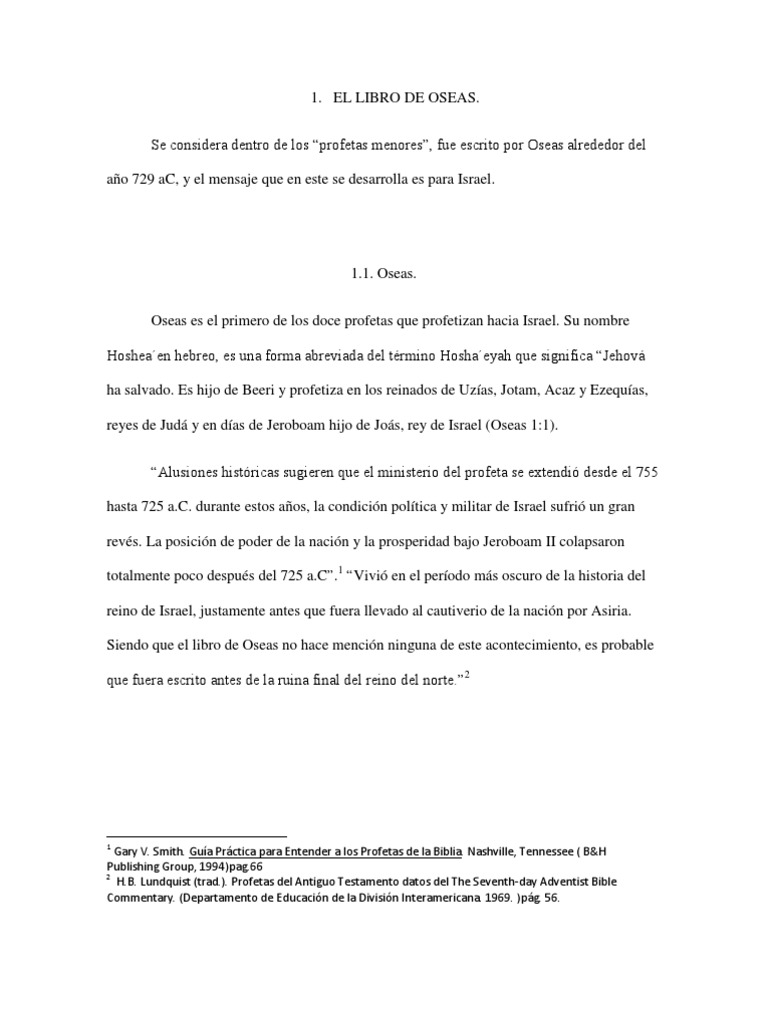 Oseas: Profeta y Su Matrimonio Literal | PDF | Profeta | Viejo Testamento