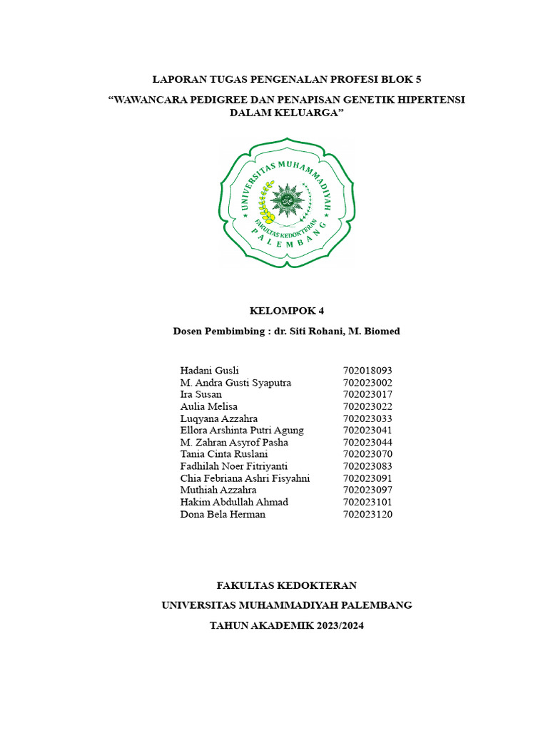 Laporan TPP Kelompok 4 Blok 6 | PDF