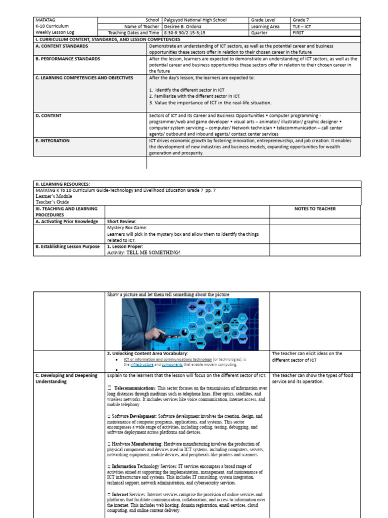 Ict Matatag | PDF | Educational Technology | Internet