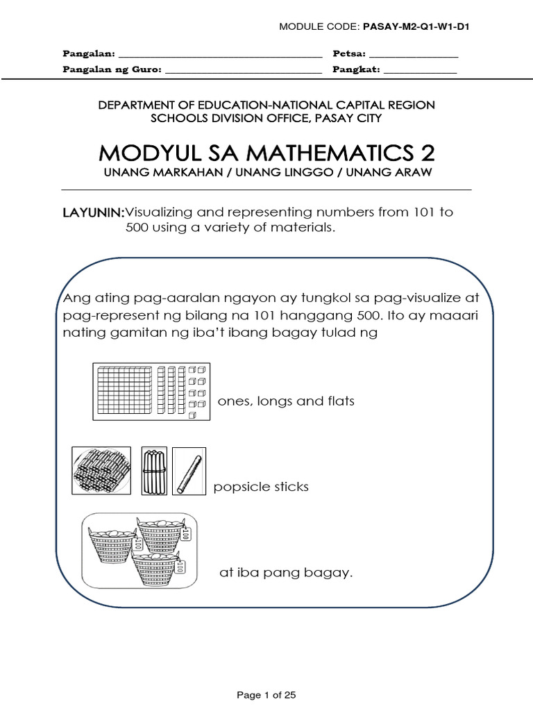 4 Math2 Q1 W1 | PDF