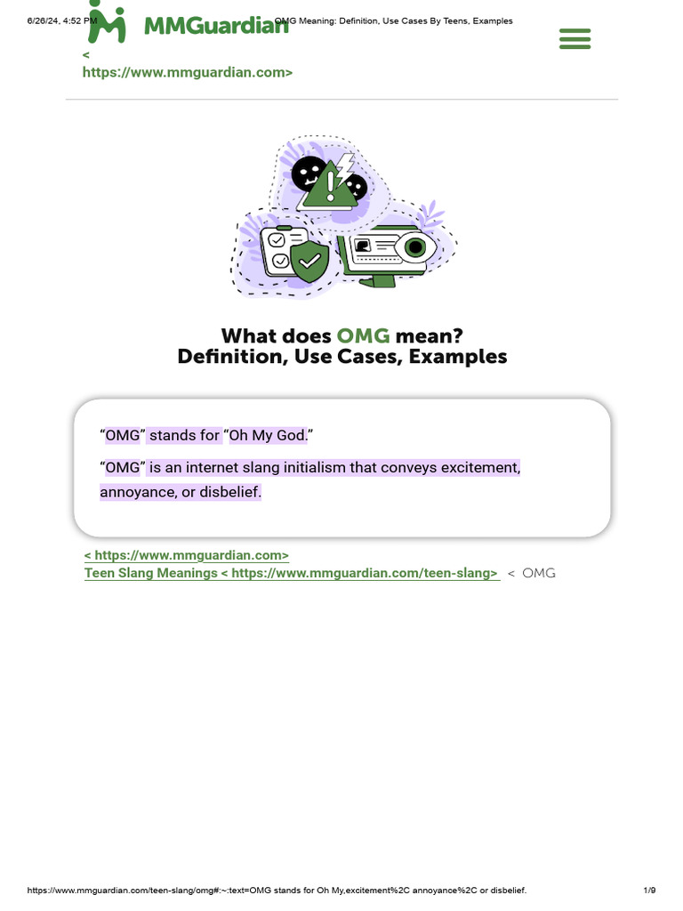 OMG Meaning - Definition, Use Cases by Teens, Examples | PDF ...