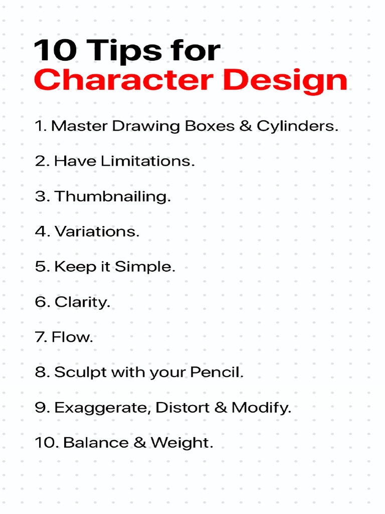 10 Tips For Character Design | PDF