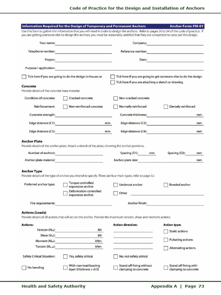 FM01 Form | PDF