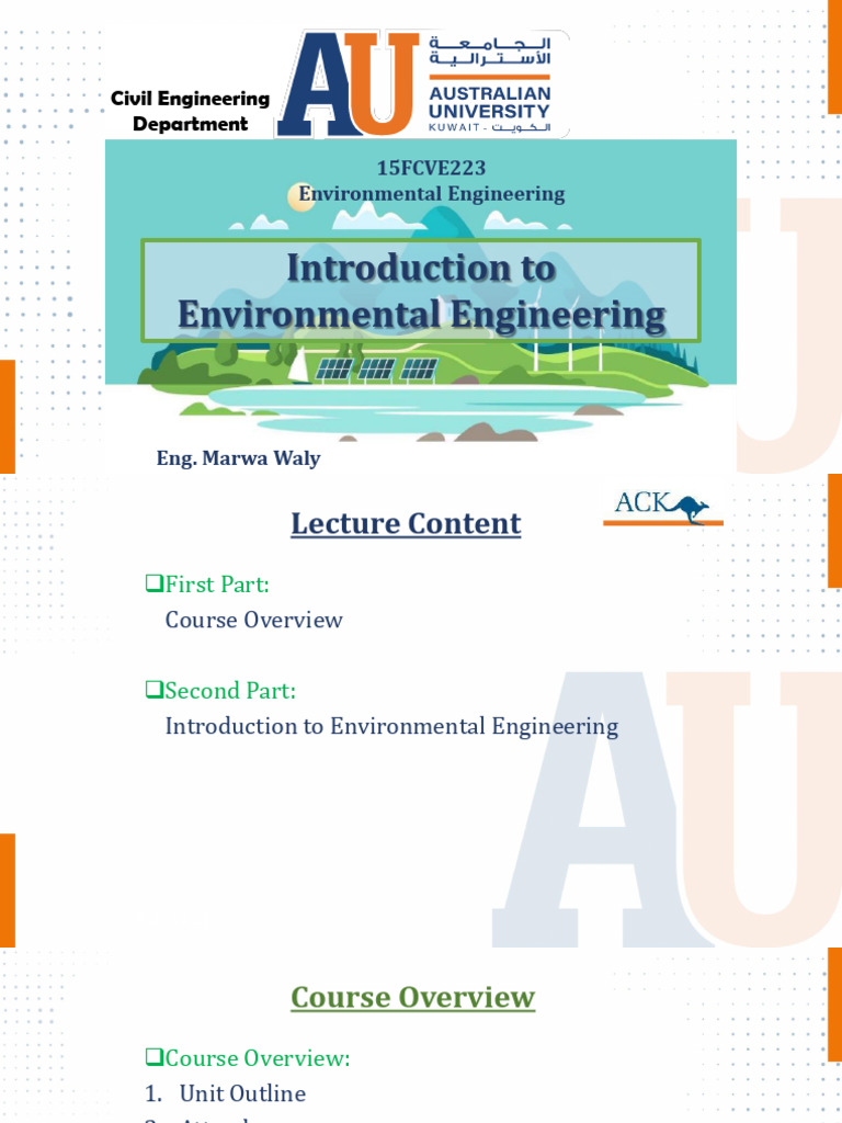 Lec1 Environmental Engineering | PDF | Water Pollution | Pollution