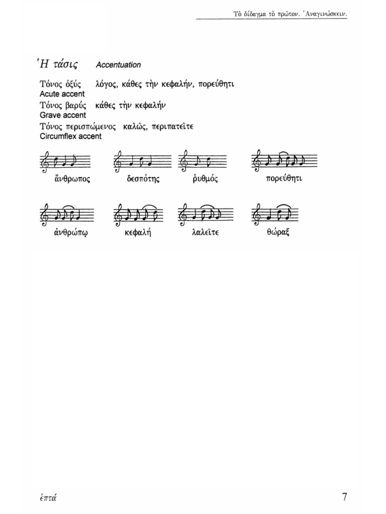 Greek Accents in Musical Notation | PDF