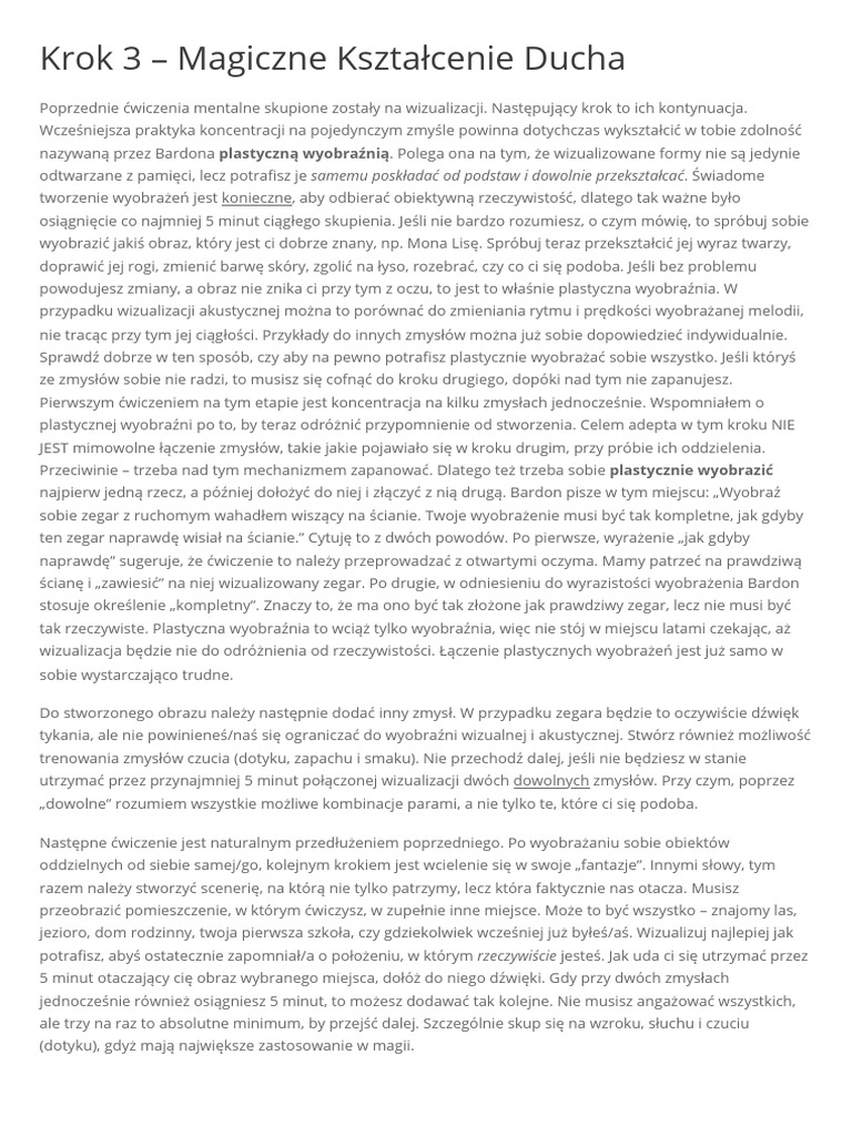 Krok 3 - Magiczne Kształcenie Ducha | PDF