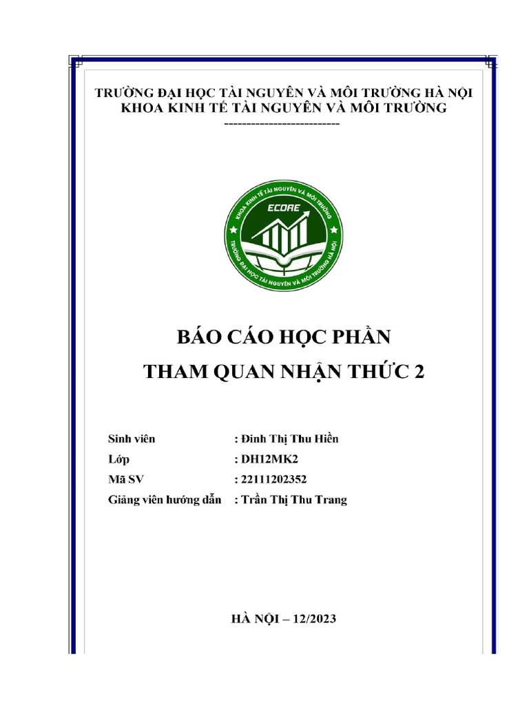Bao Cao 2 Khong | PDF