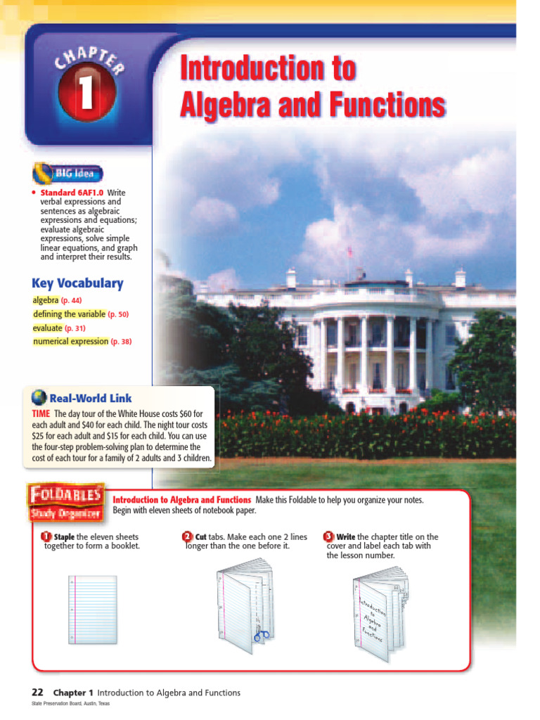 Chapter 1 California Mathematics - Grade 6 | PDF | Exponentiation ...