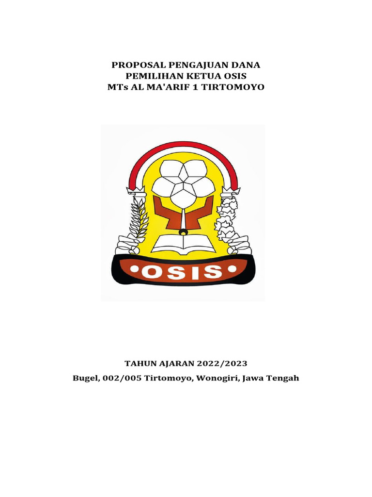Proposal Dana Pemilihan OSIS MTs Al Ma'arif | PDF | Perjalanan