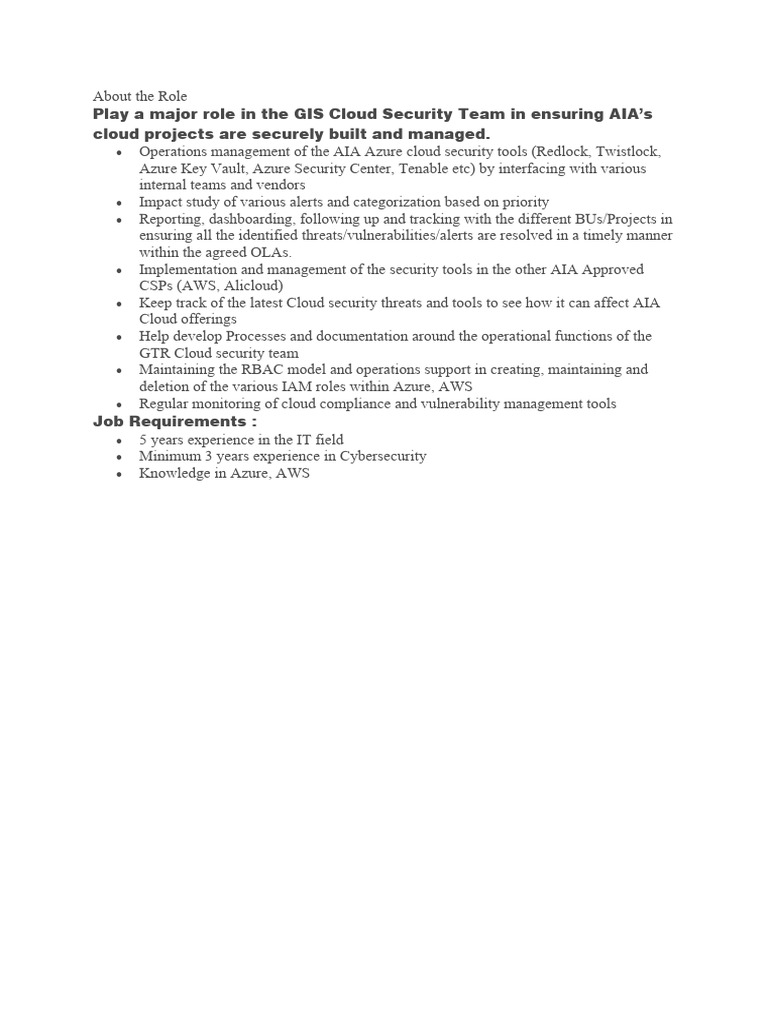 Cloud security-JD | PDF | Computers