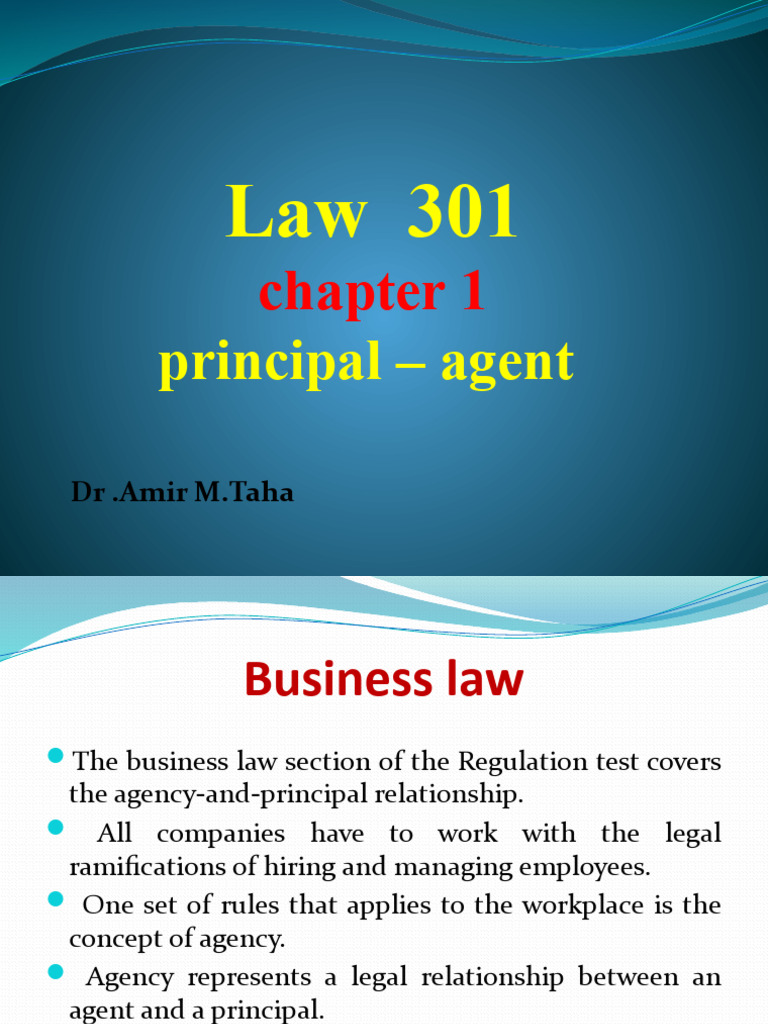 Law 301 | PDF | Law Of Agency | Fiduciary