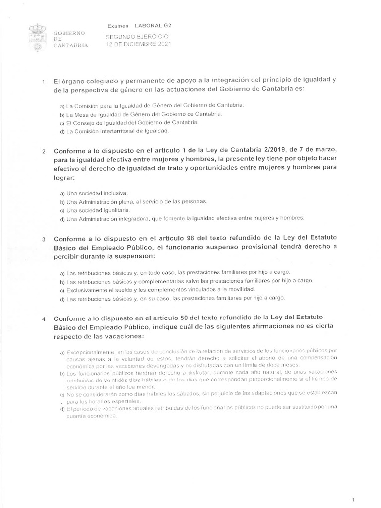 Segundo Ejercicio Comun | PDF