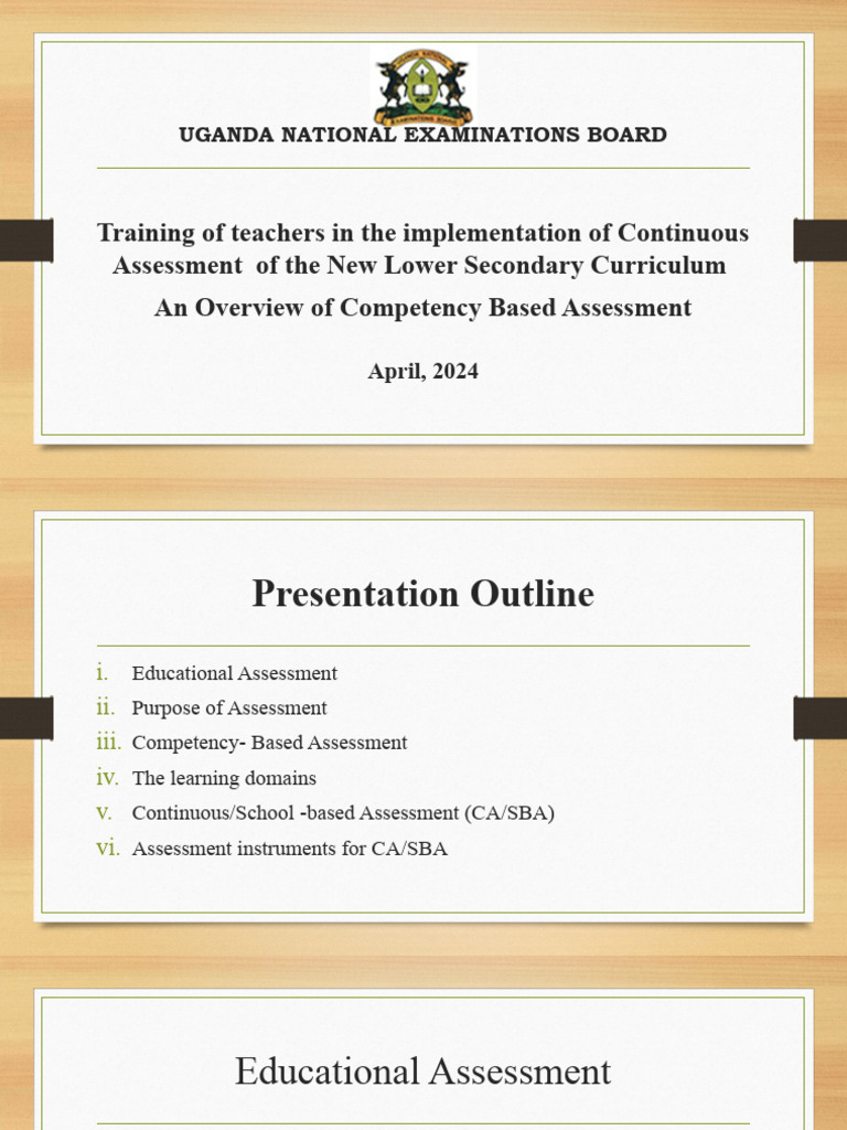 1 - Overview of CBA April, 2024 | PDF | Educational Assessment | Learning