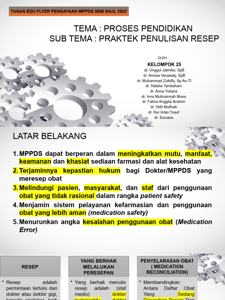 Praktek Penulisan Resep Konsep 1 | PDF