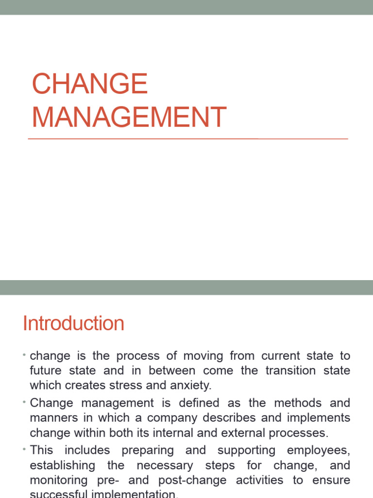 Change Management | PDF