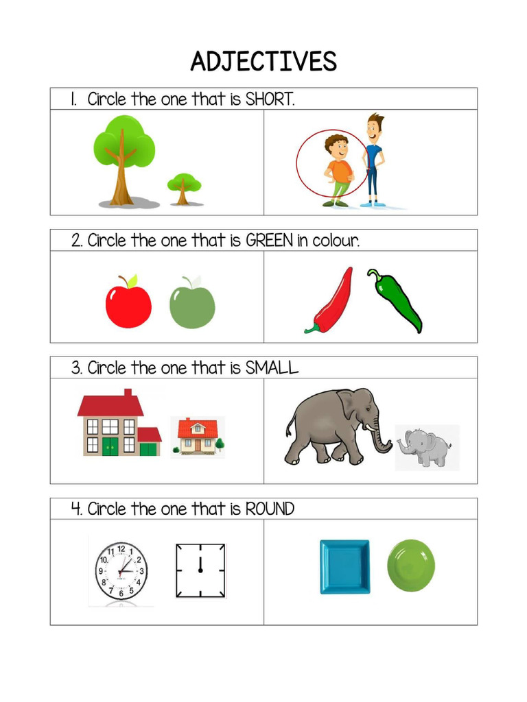 Adjective Worksheet | PDF