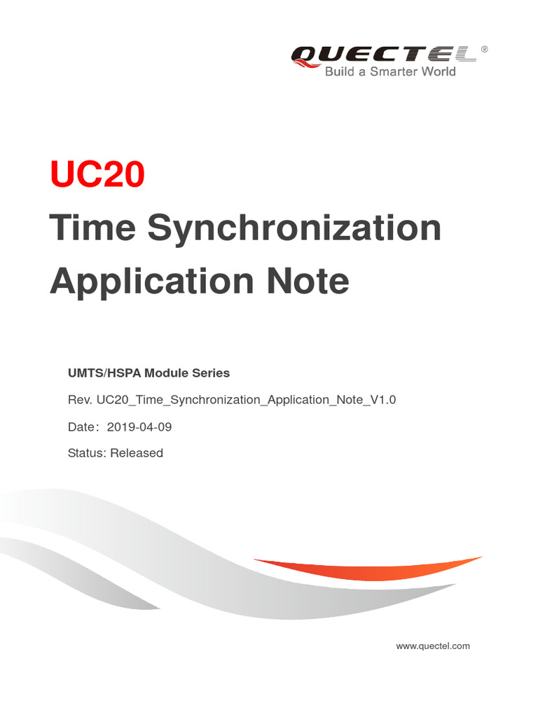Quectel UC20 Time Synchronization Application Note V1.0 | PDF ...