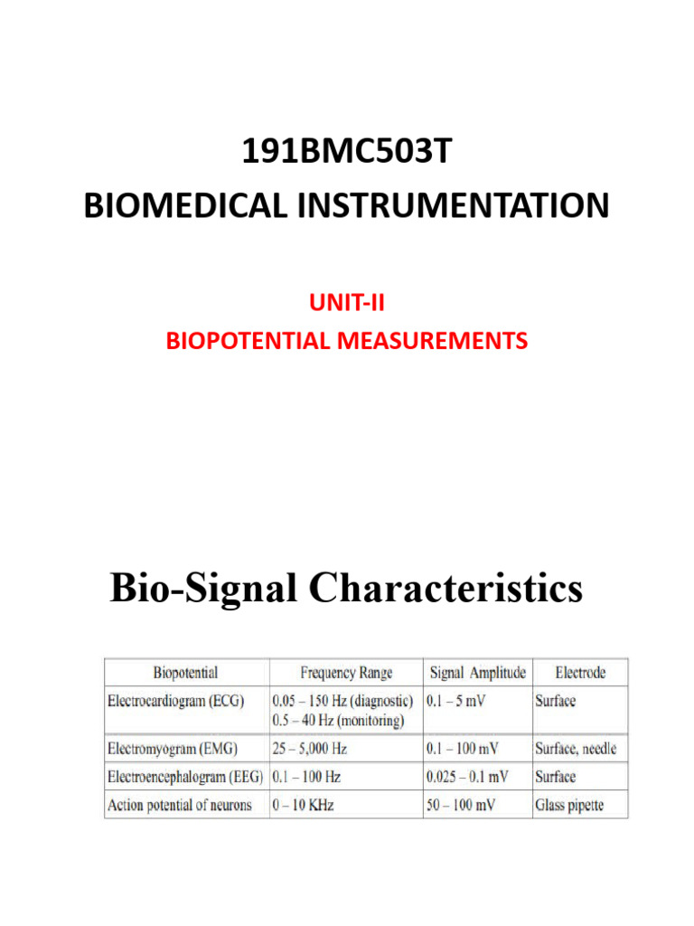 Biopotential Measurements | PDF | Brainstem | Electrocardiography