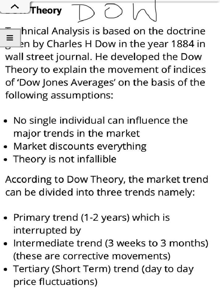 Dow Theory Technical Analysis | PDF