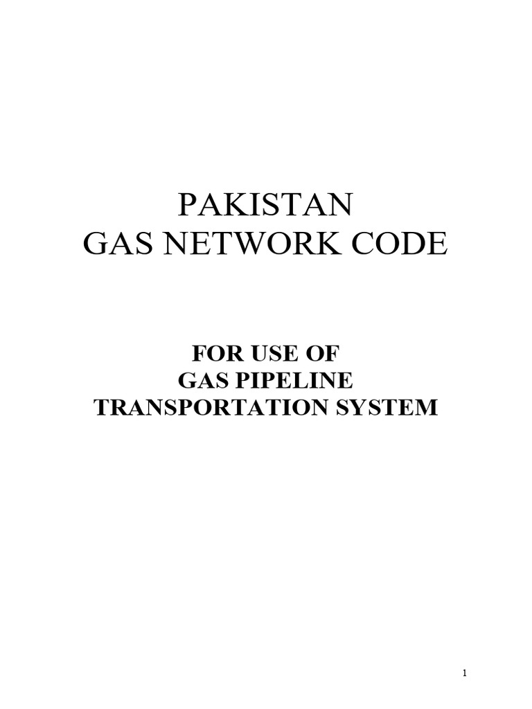 Pakistan Gas Network Code Overview | PDF | Natural Gas | Liquefied ...