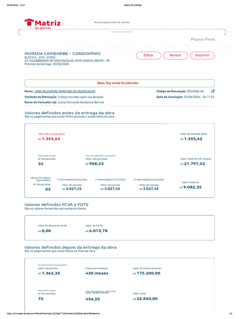 Matriz de Ofertas-2 | PDF
