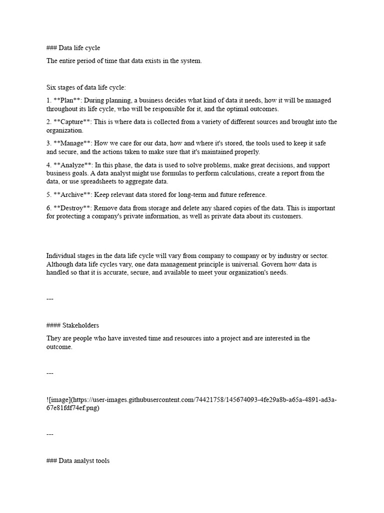 Data life cycle | Download Free PDF | Spreadsheet | Databases