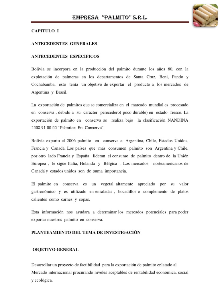 Proyecto de Comex 2 | PDF | Exportaciones | Alimentos