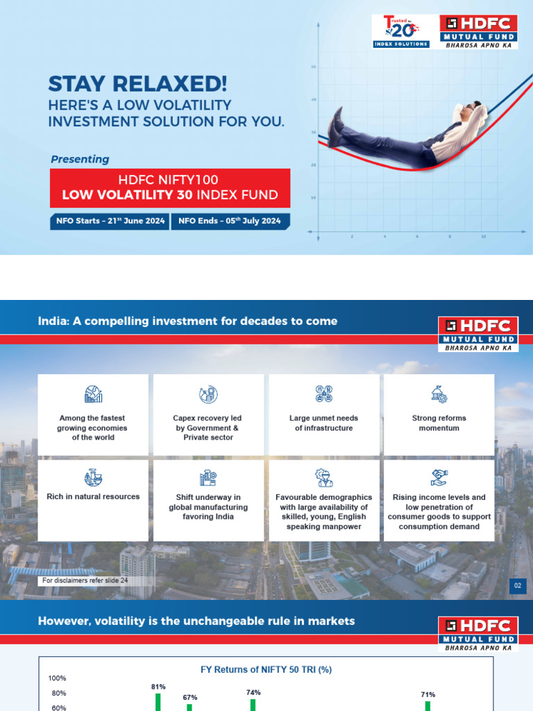 HDFC Nifty100 Low Volatility 30 Index Fund NFO Presentation - June 2024 ...